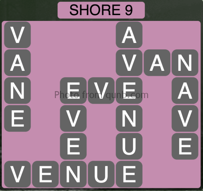 Wordscapes Tropic Shore 9 (Level 249) Answers - qunb