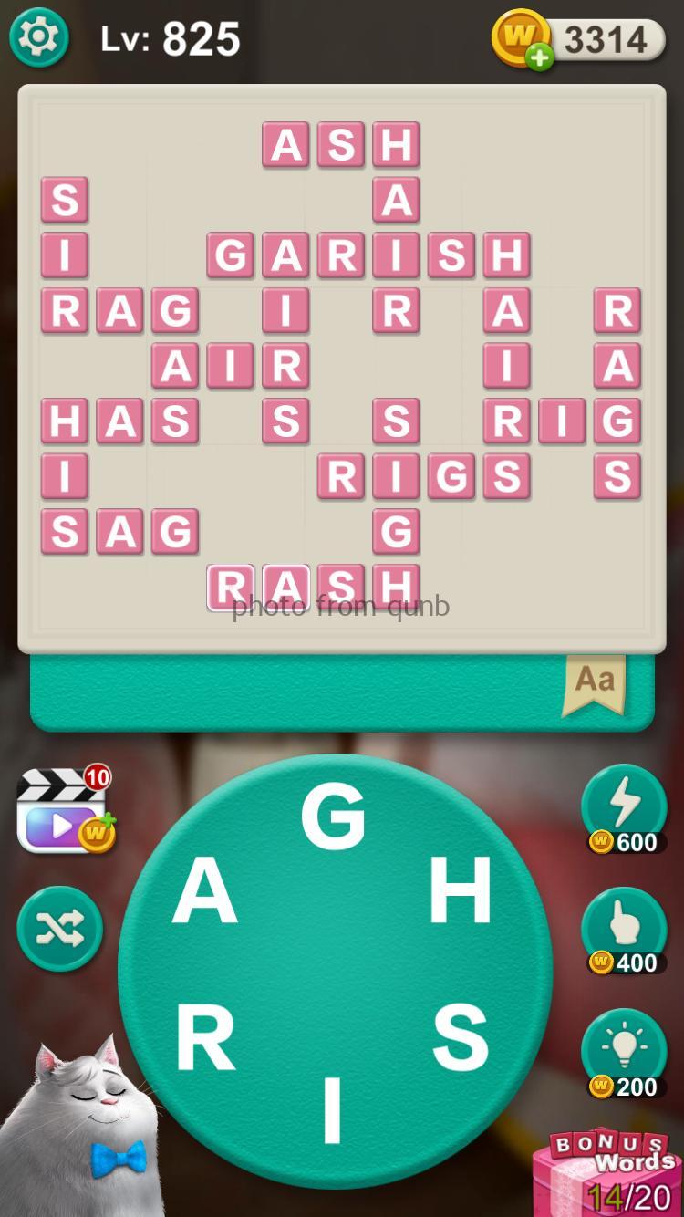 Word Villas Level 825 Qunb