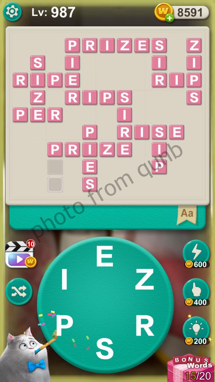 Word Villas Level 987 Qunb