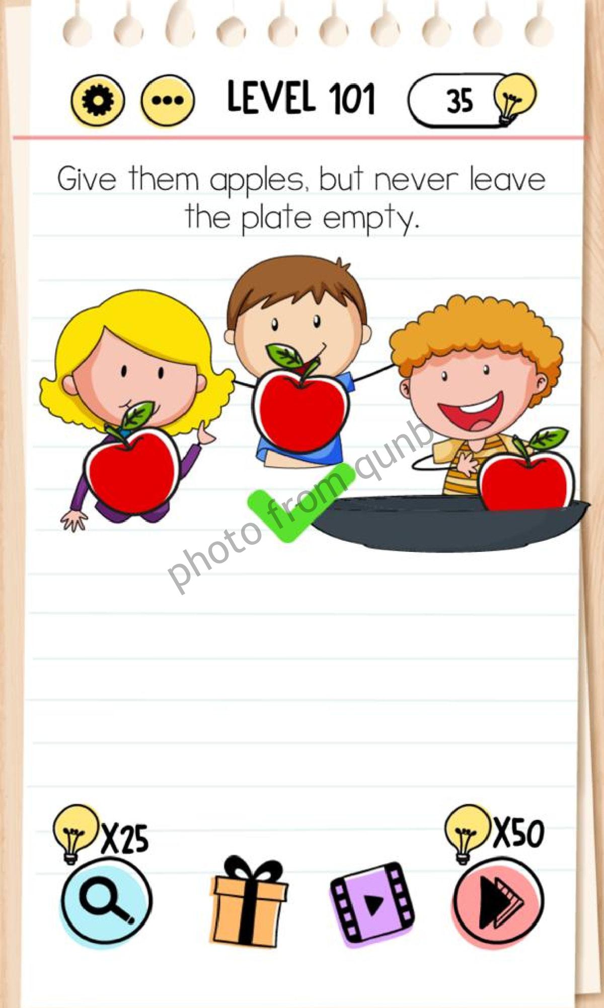 Brain Test Level 101 Give Them Apples But Never Leave The Plate Empty 