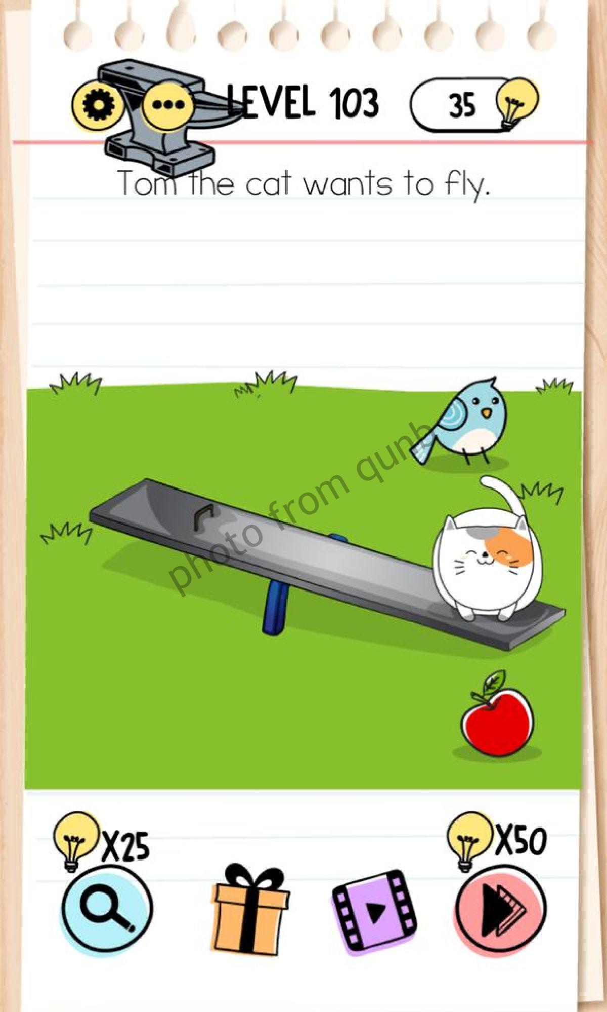 Brain Test Level 103 Tom The Cat Wants To Fly Answers Solutions Brain Test Level 103 Tom The Cat Wants To Fly Answers Solutions