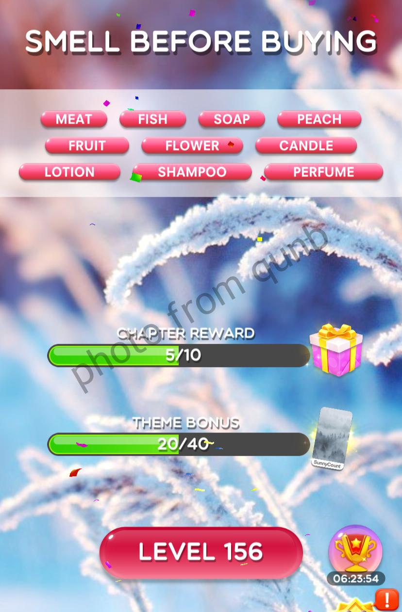 Word Crush Level 155 Smell Before Buying Answers Qunb