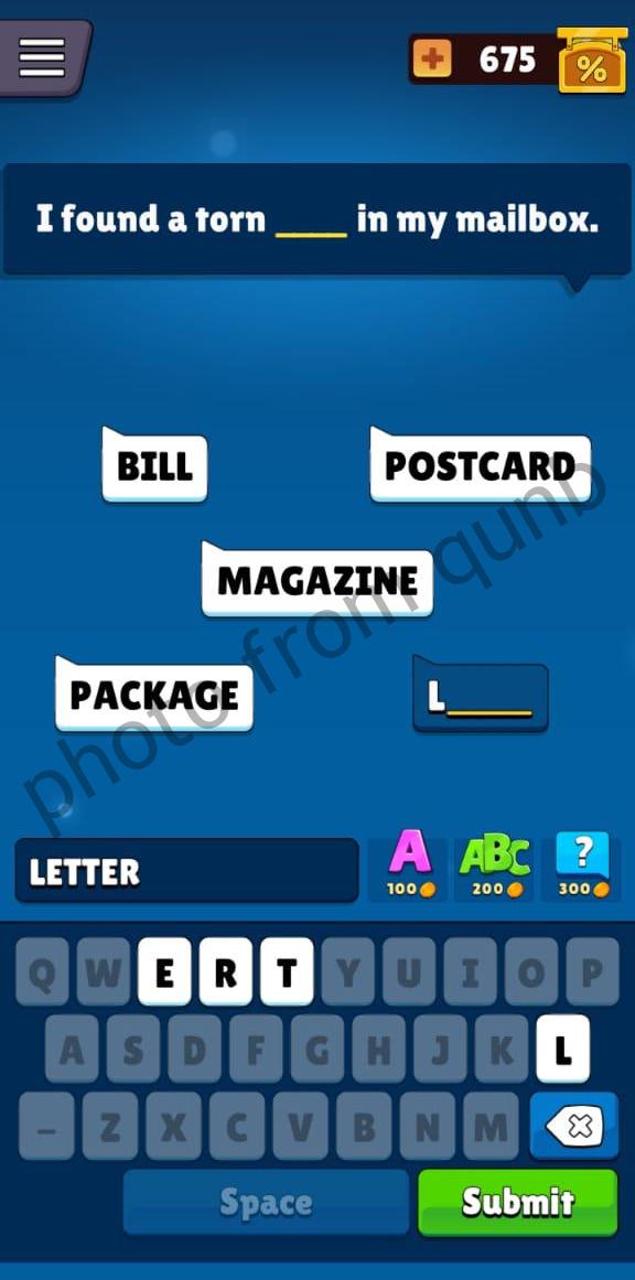 I Found A Torn In My Mailbox Popular Words Level 97 I Found A Torn In My Mailbox Popular Words Level 97