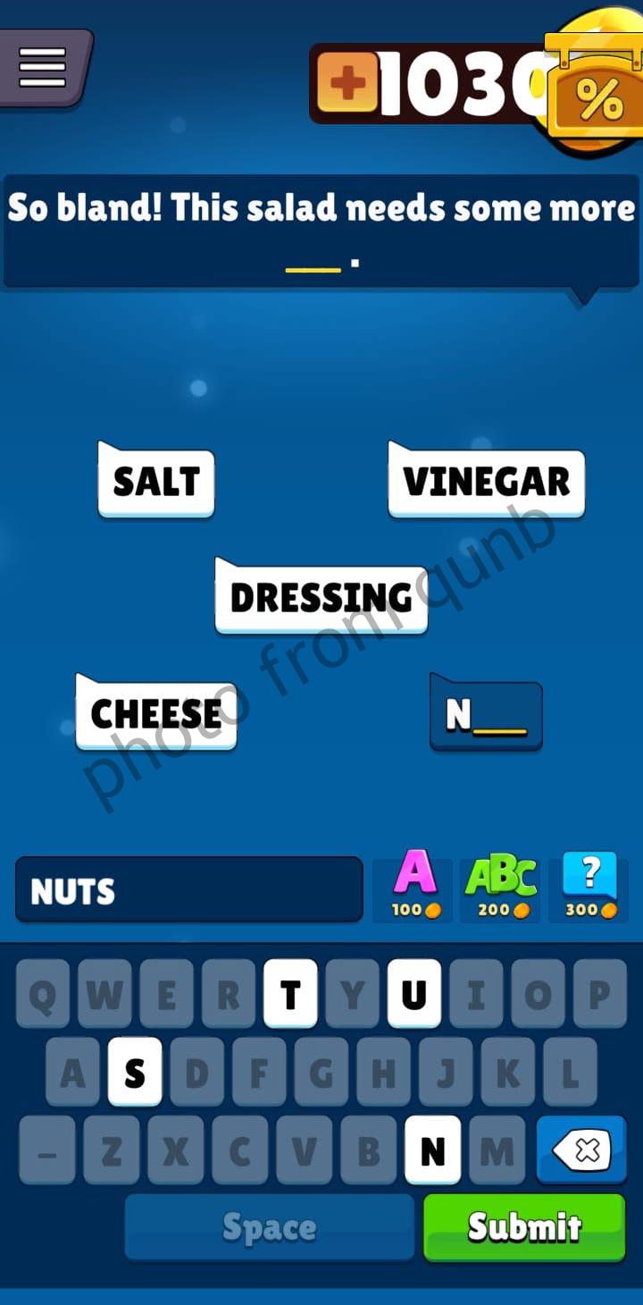 So Bland This Salad Needs Some More Popular Words Level 179