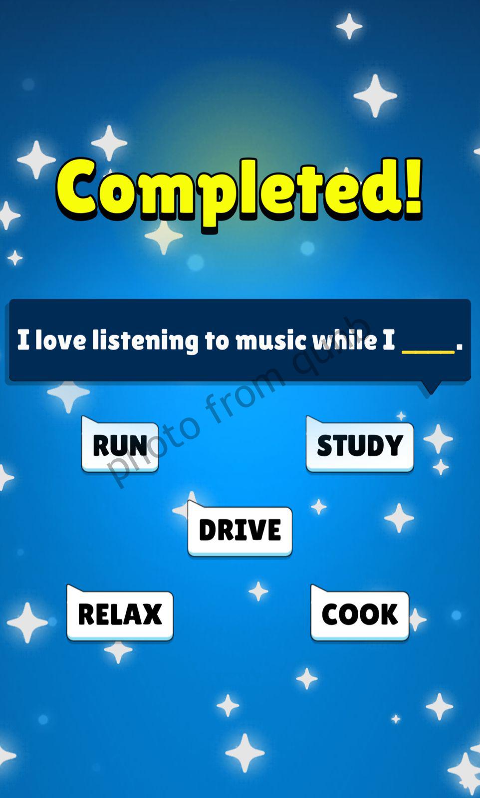 I Love Listening To Music While I Popular Words Level 11 I Love Listening To Music While I Popular Words Level 11