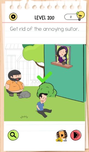 Brain Test All-Star Level 200 Get rid of the annoying suitor Answer - qunb