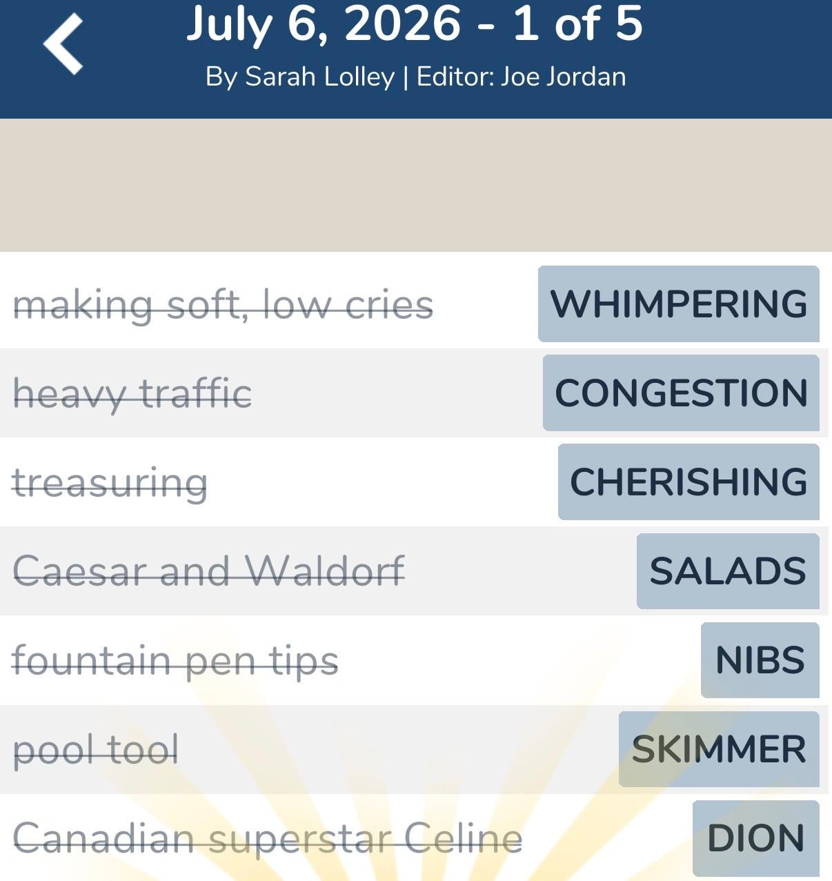 7 Little Words July 6 2026 Answers Answers all in one Page
