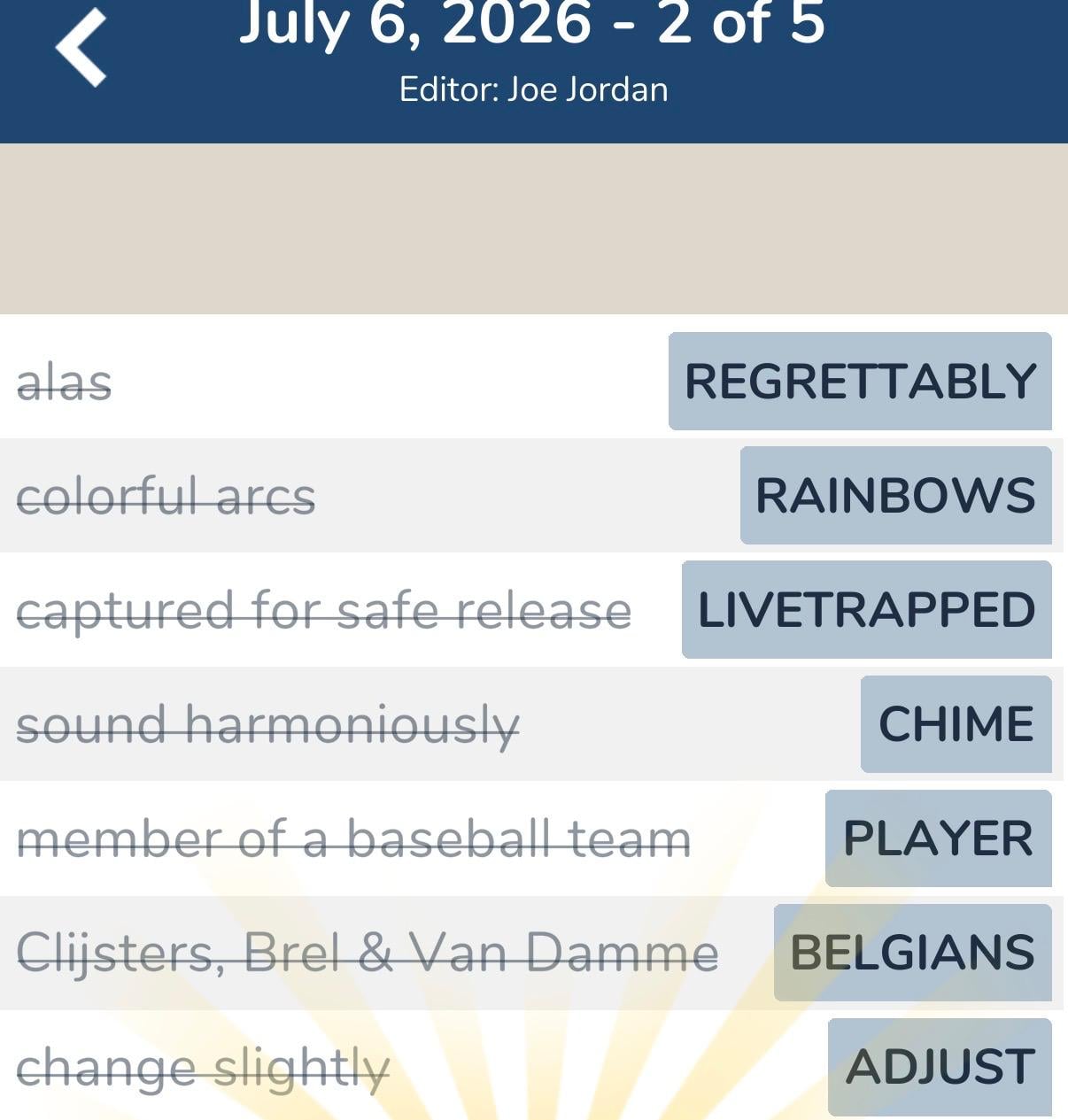 7 Little Words July 6 2026 Answers Answers all in one Page